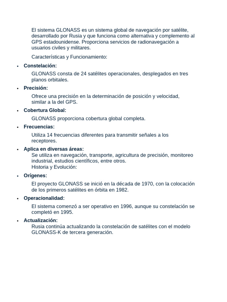El Sistema GLONASS | PDF