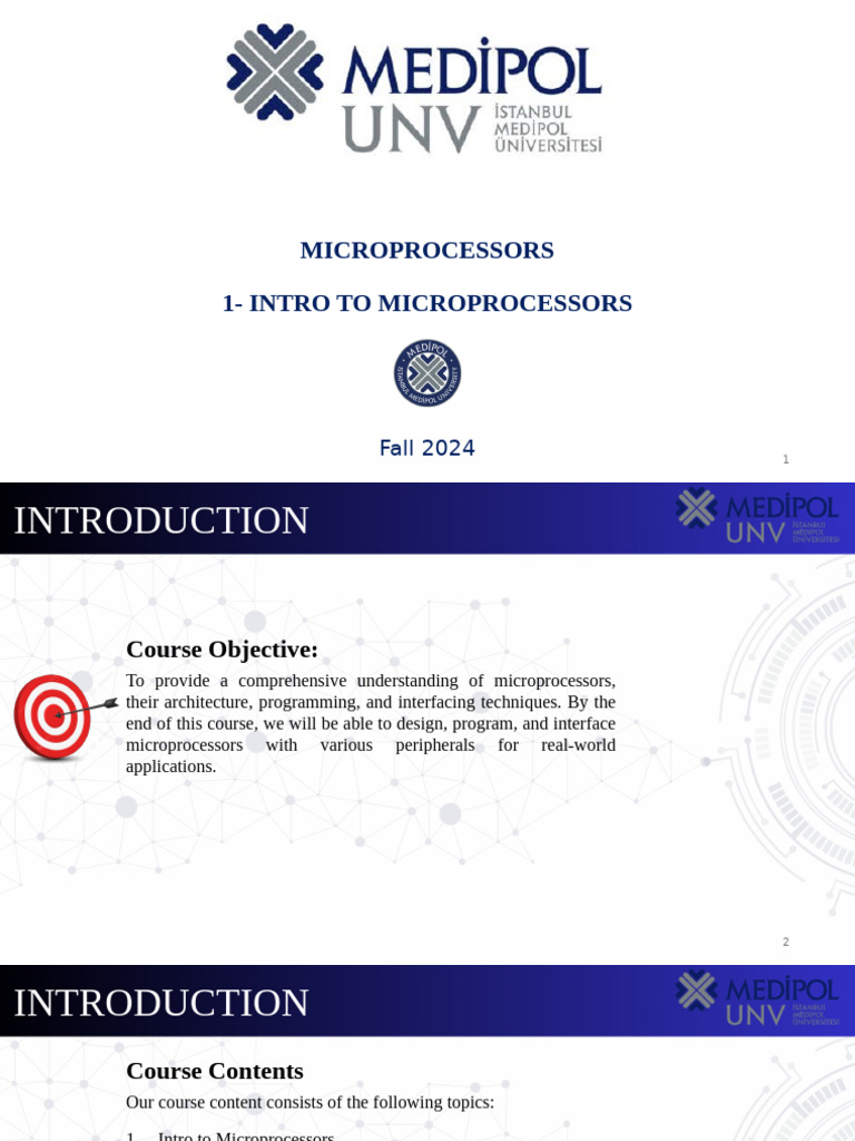 Intro To Microprocessors | PDF | Microcontroller | Central Processing Unit