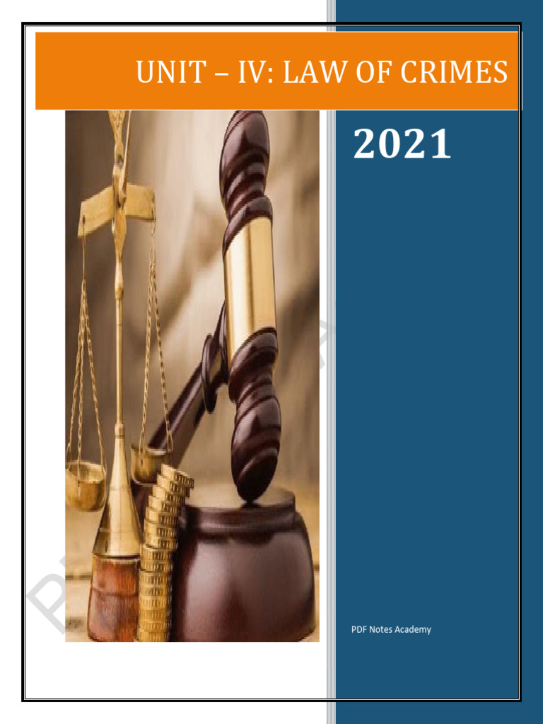LAW Complete Unit - 4 (2021) | PDF | Aiding And Abetting | Mens Rea