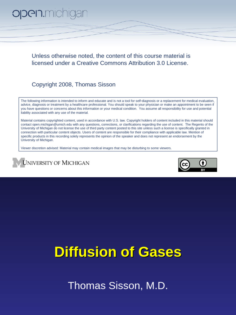 Tsisson-Diffusionofgases-07-1 Respiratory Membrane | PDF | Diffusion | Physiology