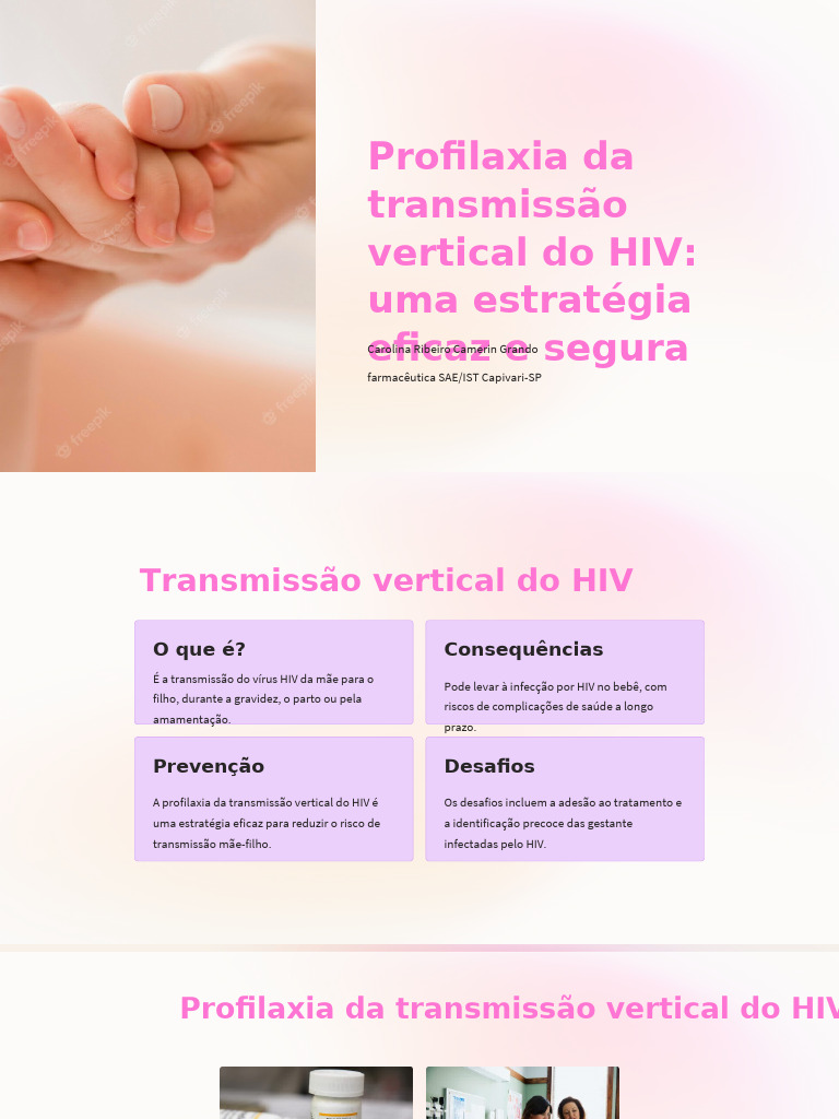 Profilaxia da Transmissão Vertical do HIV | PDF | Gestão do HIV/Aids | HIV