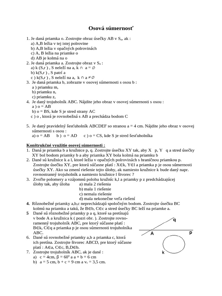 Osová Súmernosť - Príklady 4 | PDF
