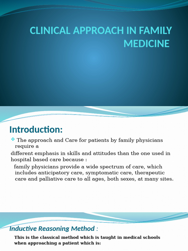 Clinical Approach in Family Medicine - Mu | PDF | Physician | Medicine