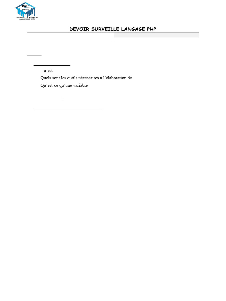 Devoir PHP S4 | PDF | PHP | Hypertexte