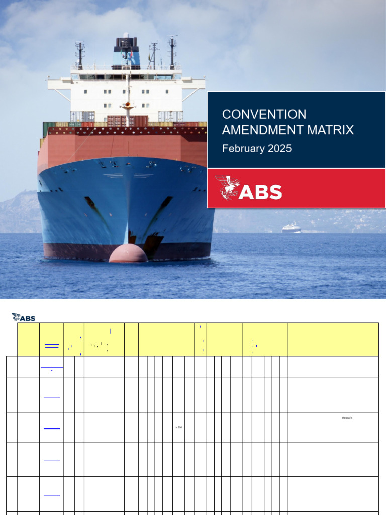Convention Amendment Matrix February 2025 | PDF | Ships | Ventilation ...