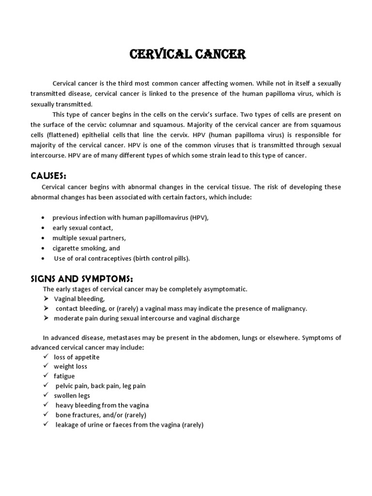 Cervical Cancer | PDF | Cervical Cancer | Cancer