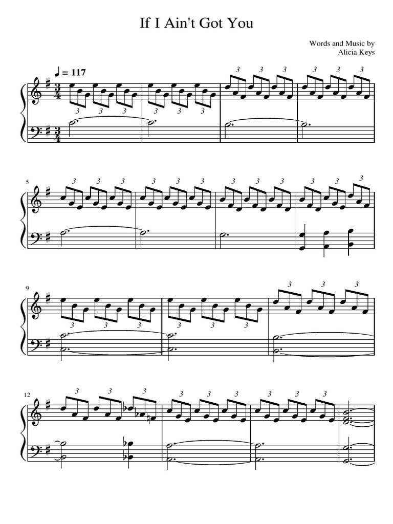 ALECIA KEYS - If - I - Aint - Got - You | PDF | Songs Written