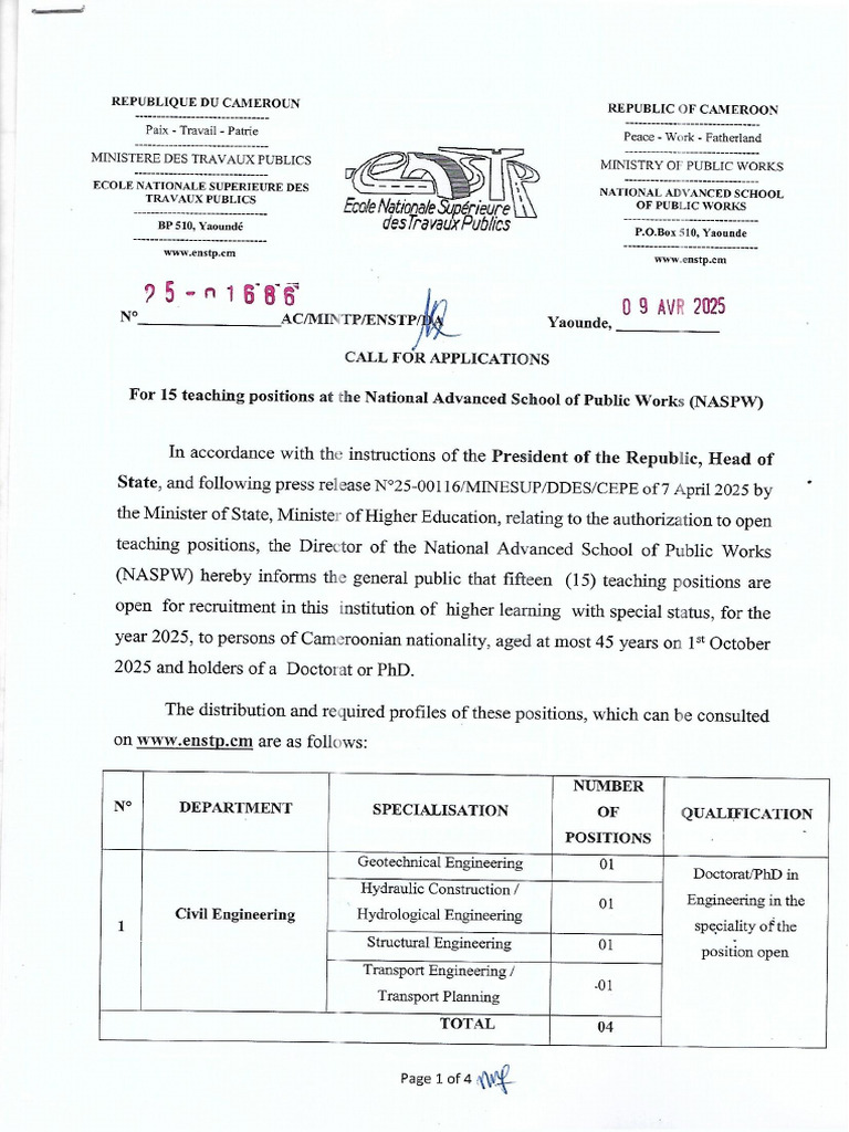 Call For Application | PDF