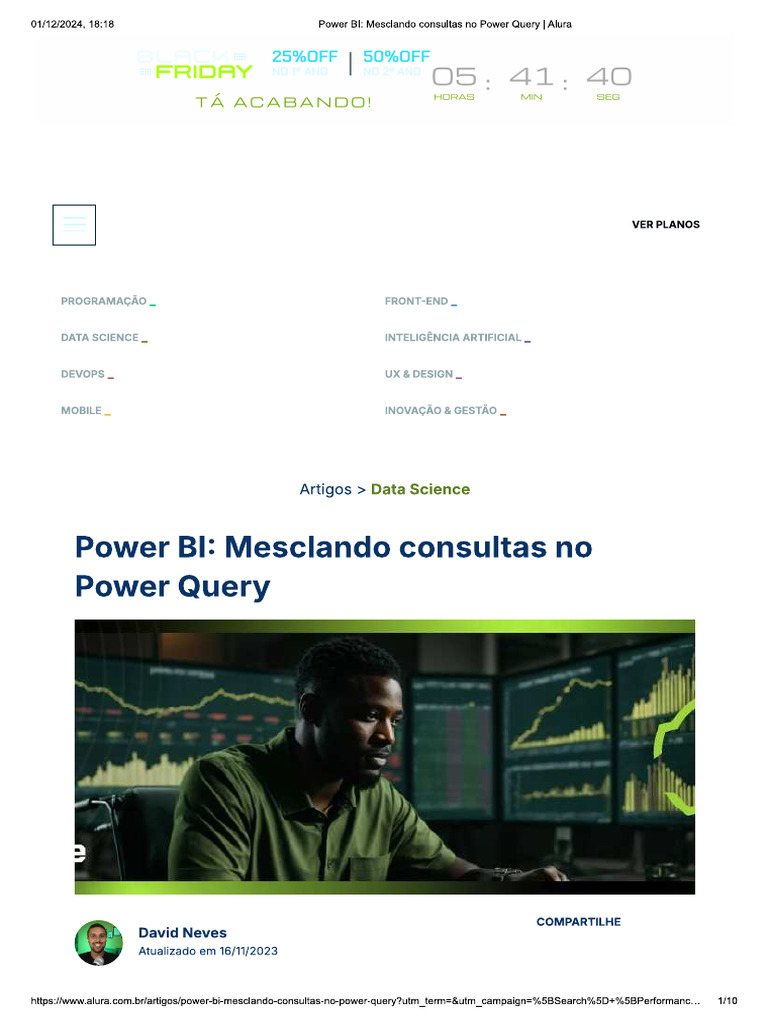 Power BI - Mesclando Consultas No Power Query - Alura | PDF