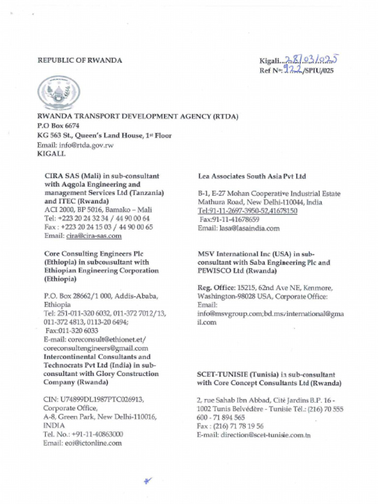 Il & RFP For Bugarama-Bweyeye Road (60.11KM) | PDF