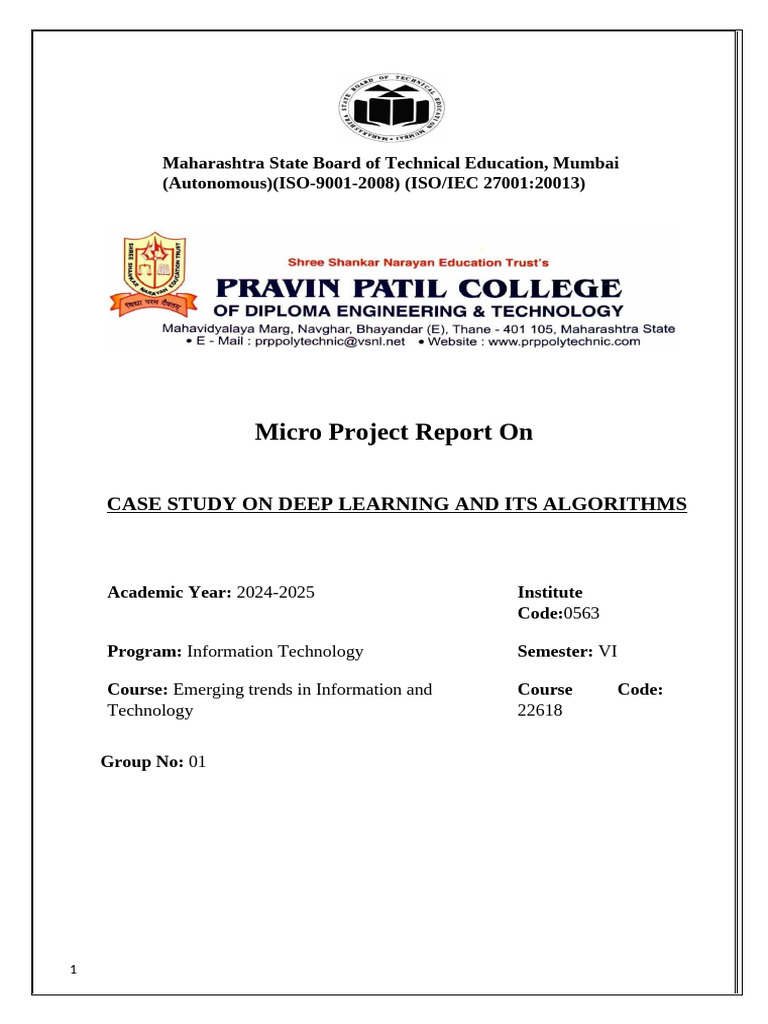 ETI Microproject Maseera - Docx (#) | PDF | Deep Learning | Machine Learning