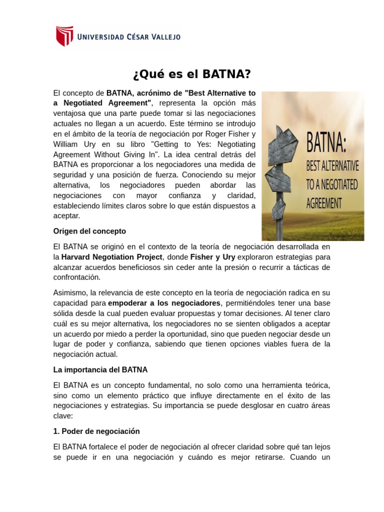 Lectura Batna | PDF | Marketing | Negociación