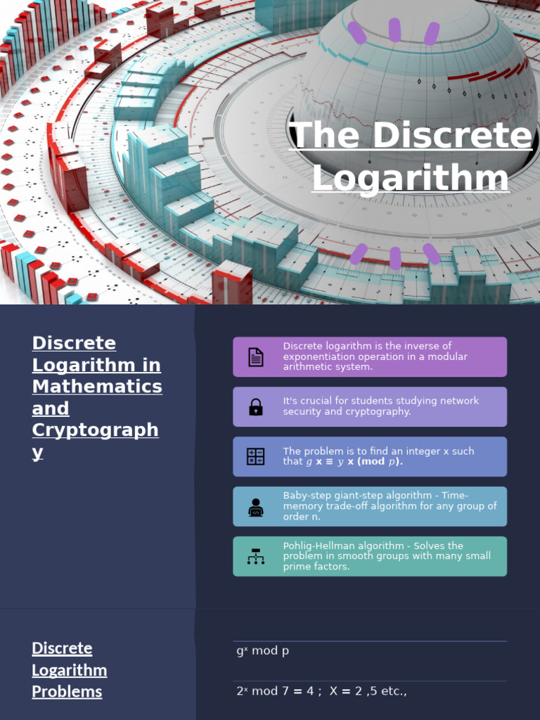 Discrete Logarithm in Cryptography | PDF