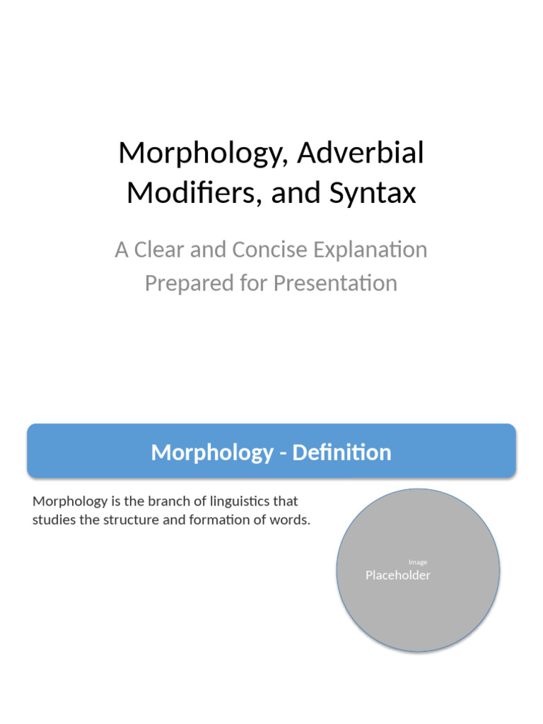 Morphology Syntax Enhanced Visuals | PDF
