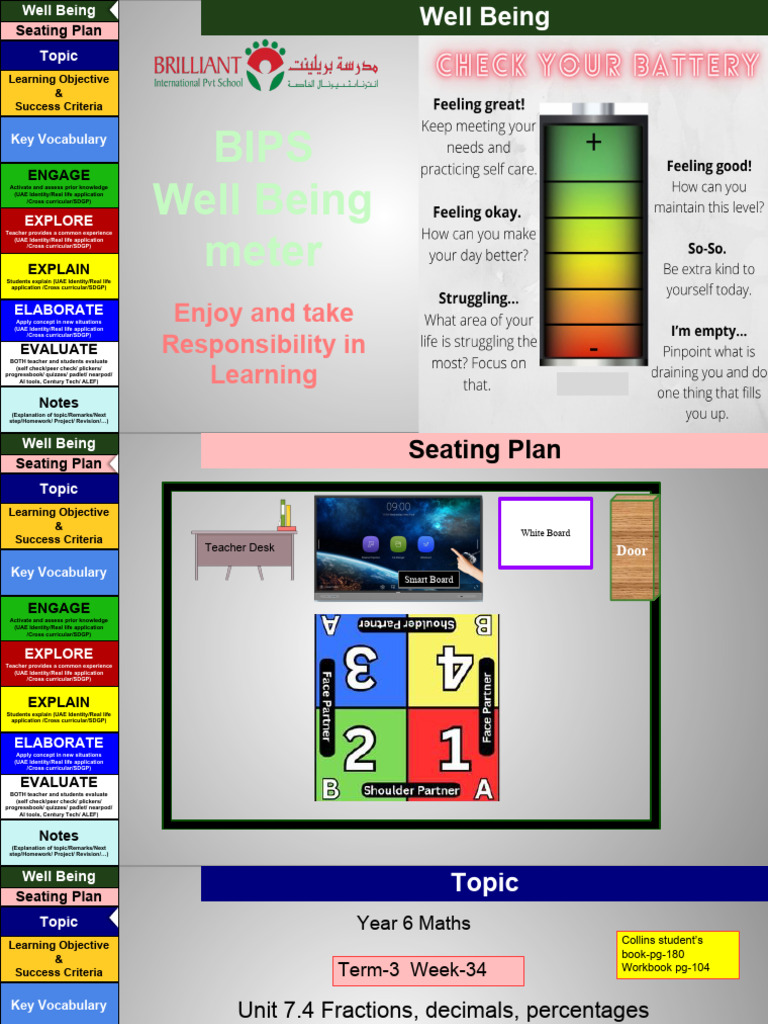 Y6-W34-T3-MATH-L2&3-Equivalent Fractions, Decimals and Percentages | PDF | Homework | Knowledge