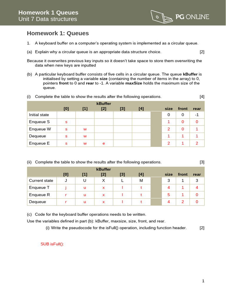 Data Structures Homework 1 Queues Pdf Queue Abstract Data Type Computing
