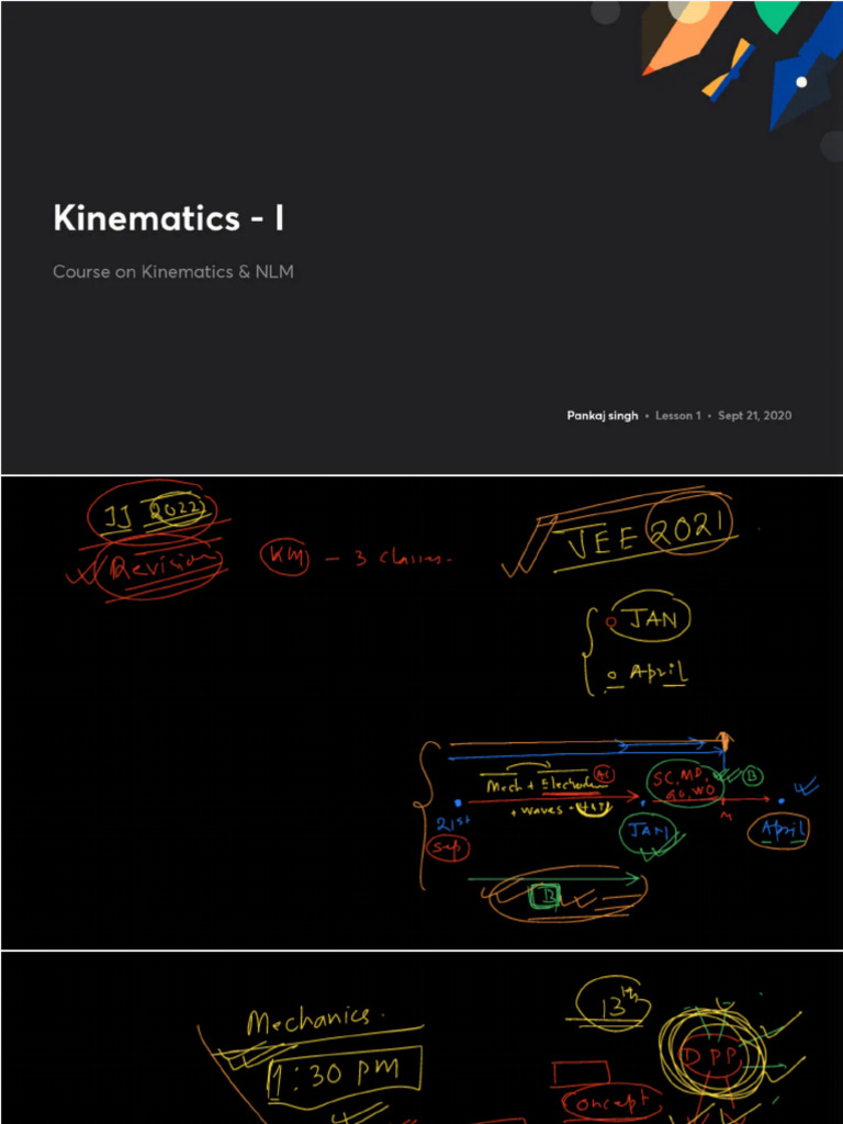 Kinematics I With Anno | PDF
