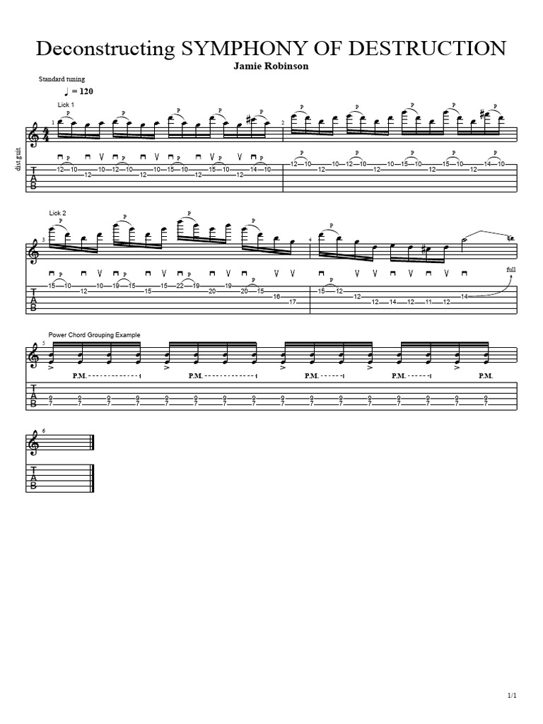 Deconstructing SYMPHONY OF DESTRUCTION | PDF | Elements Of Music | Music Theory