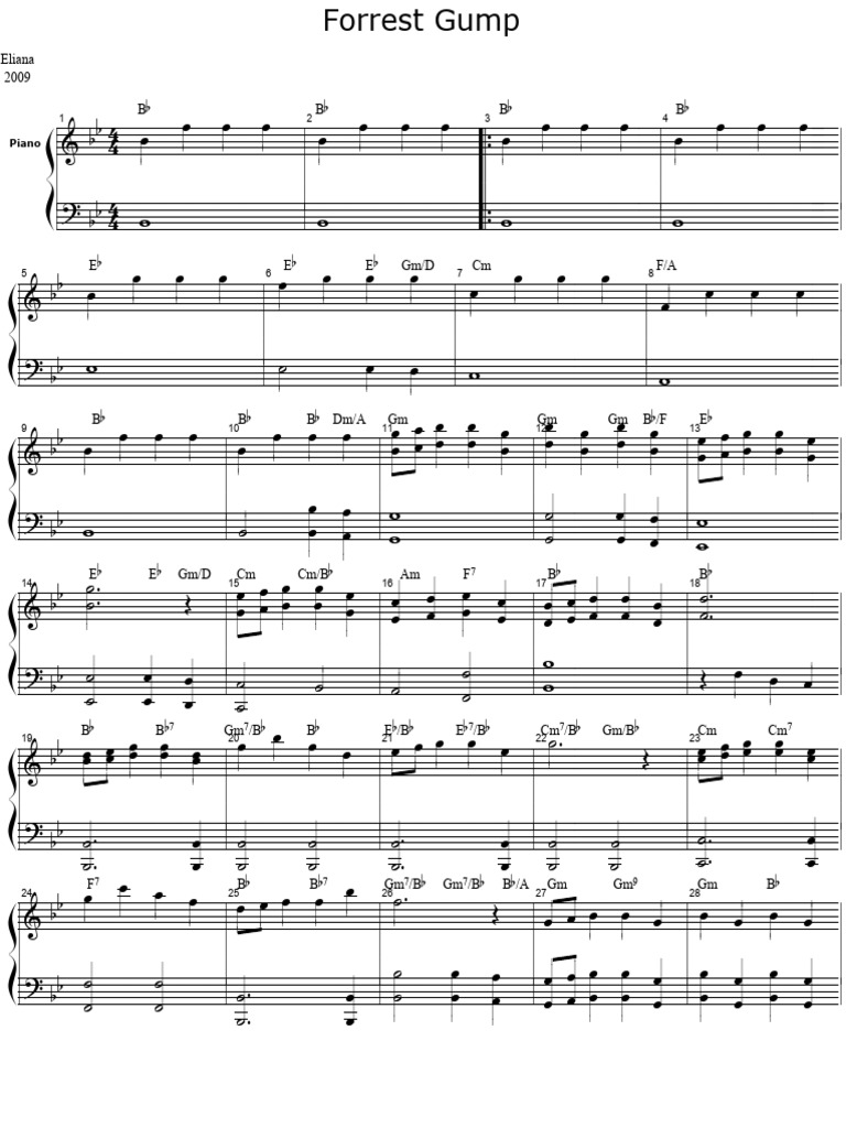 Forrest Gunp Piano | PDF