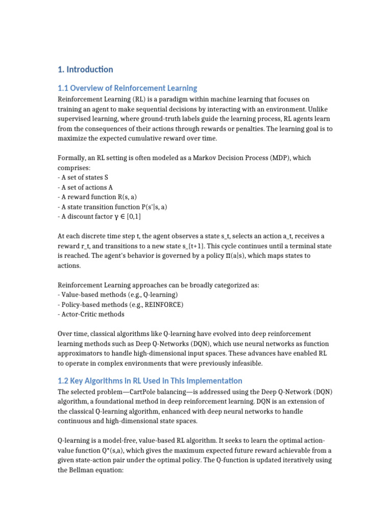 Chapter_1_Introduction_RL_Report_Kiran | PDF | Applied Mathematics | Cognitive Science