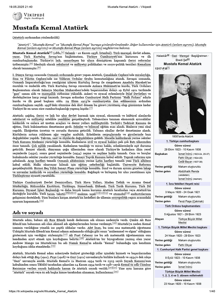 Mustafa Kemal Atatürk | PDF