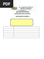 Grade 6 Maths Exam June 2021 | PDF | Qualifications
