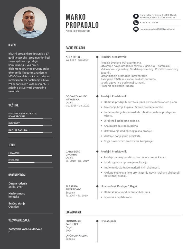 CV Marko Propadalo Novi | PDF