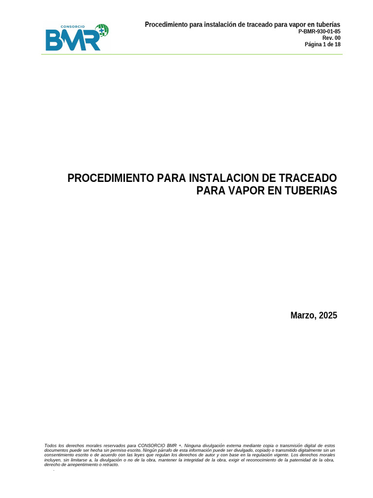 P-BMR-930!01!85 Procedimiento de Traceado | PDF | Calidad (comercial ...