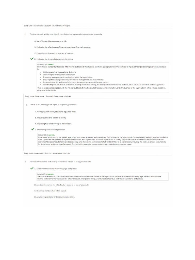 Study Unit 4 Governance | PDF