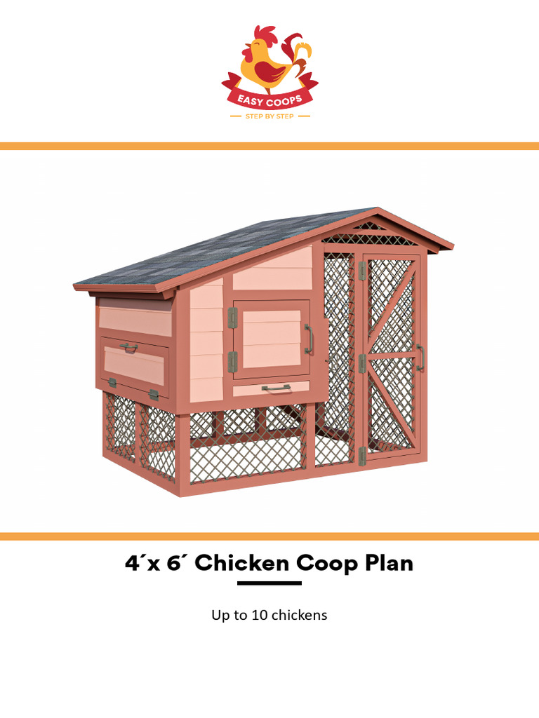 4x6 Chicken Coop Building Guide | PDF | Framing (Construction ...