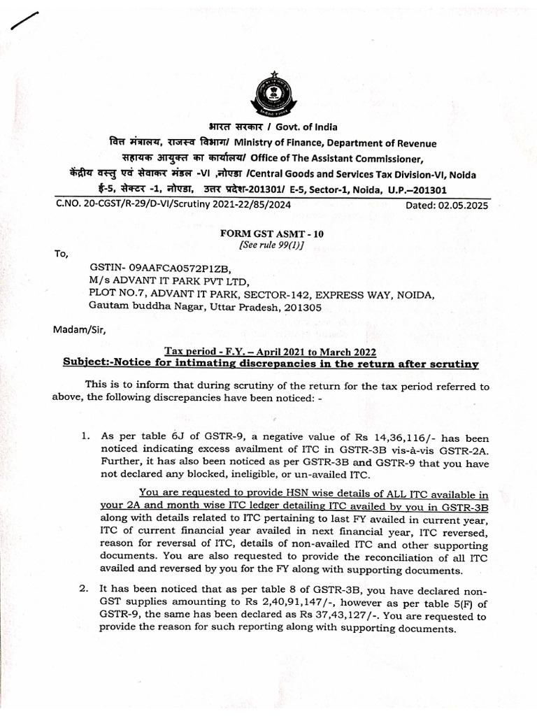 ASMT-10 Advant IT Park | PDF