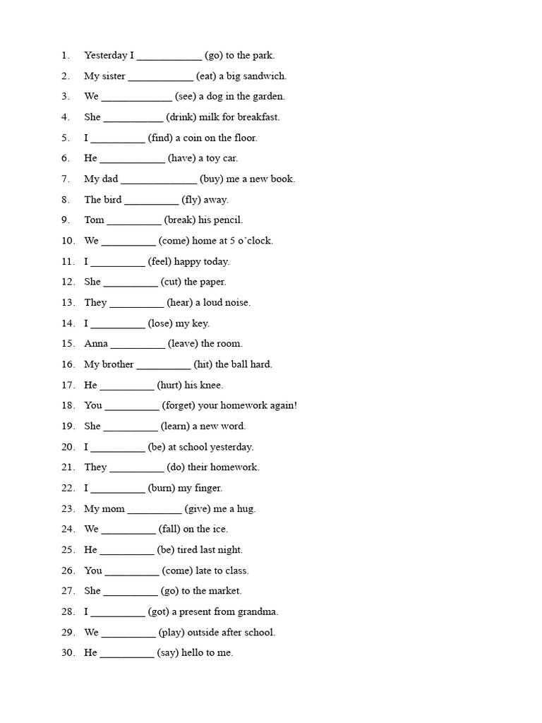Zdania Past Simple | PDF
