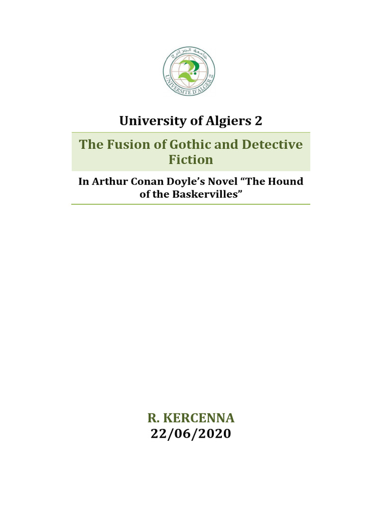 The Fusion of Gothic and Detective Ficti | PDF | The Hound Of The ...