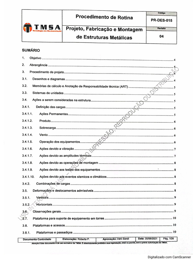 Procedimentos de Rotina Tmsa | PDF