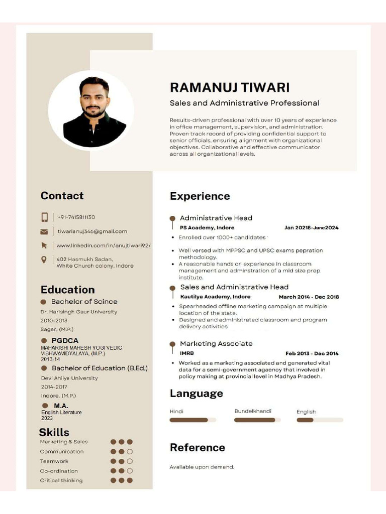 Resume - Ramanuj Tiwari | PDF