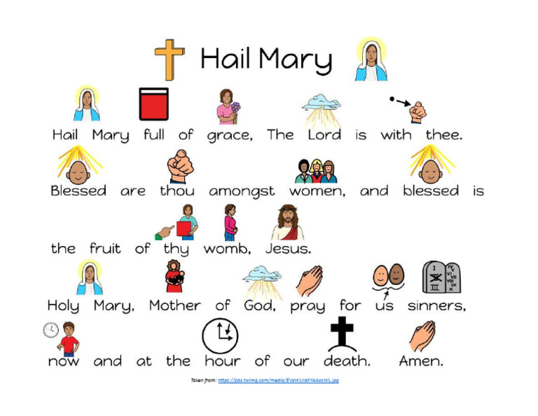 Hail Mary's Prayer For Kids | PDF