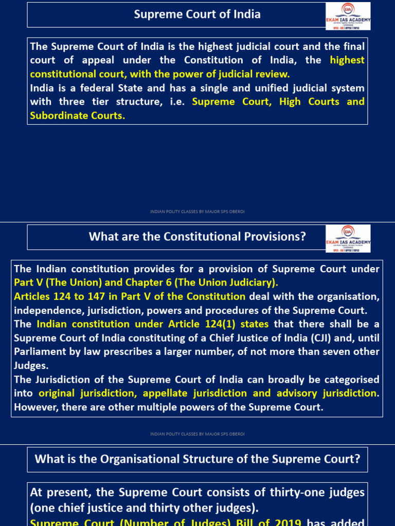 Supreme Court, High Court and Subordinate Courts | PDF | Supreme Court ...