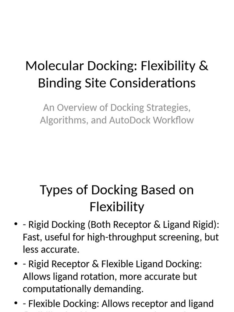 Molecular Docking Presentation | PDF