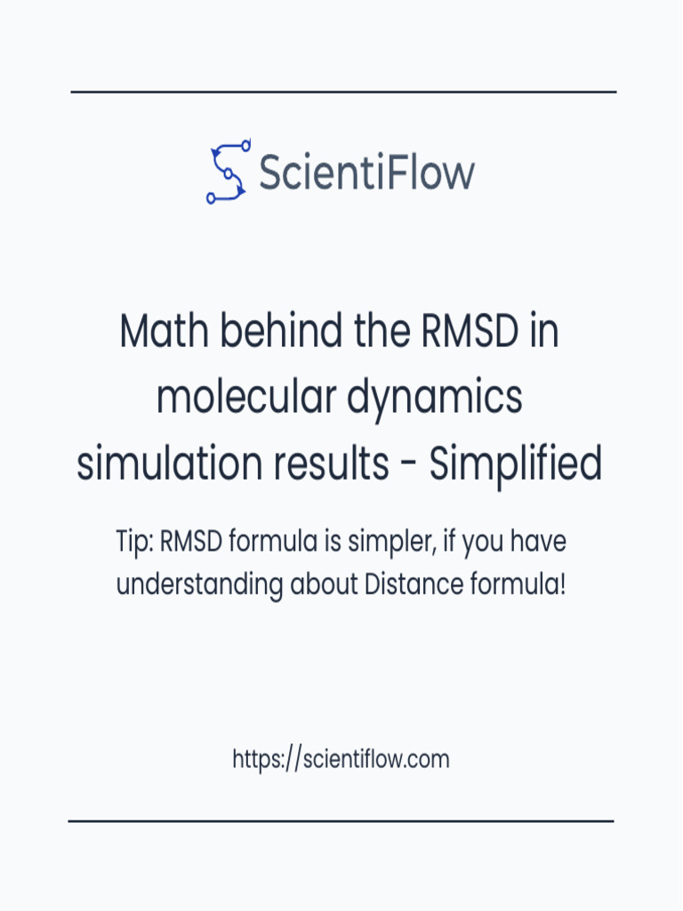 Math Behind The RMSD in Molecular Dynamics Simulation | PDF | Molecular ...