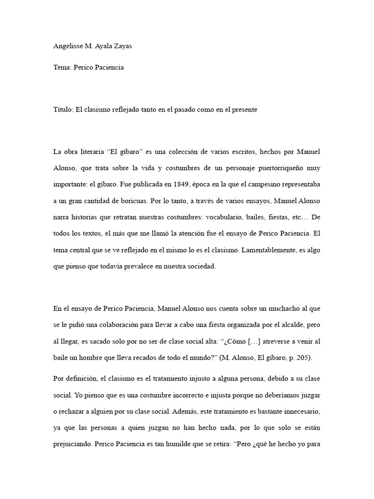 Ensayo de El Gíbaro | PDF