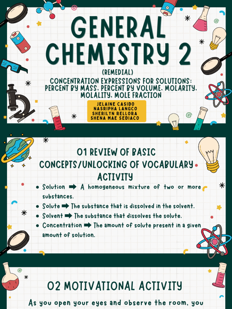 Concentration Expressions for Solutions_ Percent by Mass, Percent by ...