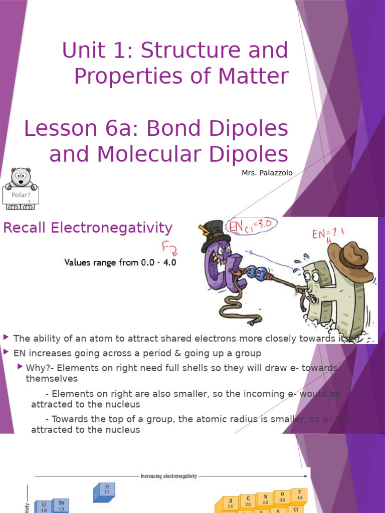 7 Bond Dipoles and Molecular Dipoles | PDF | Chemical Polarity ...