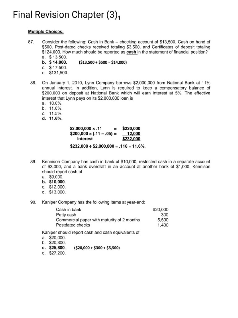 Final Revision Chapter.. | PDF