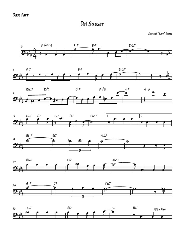 Bass Part - Del Sasser | PDF