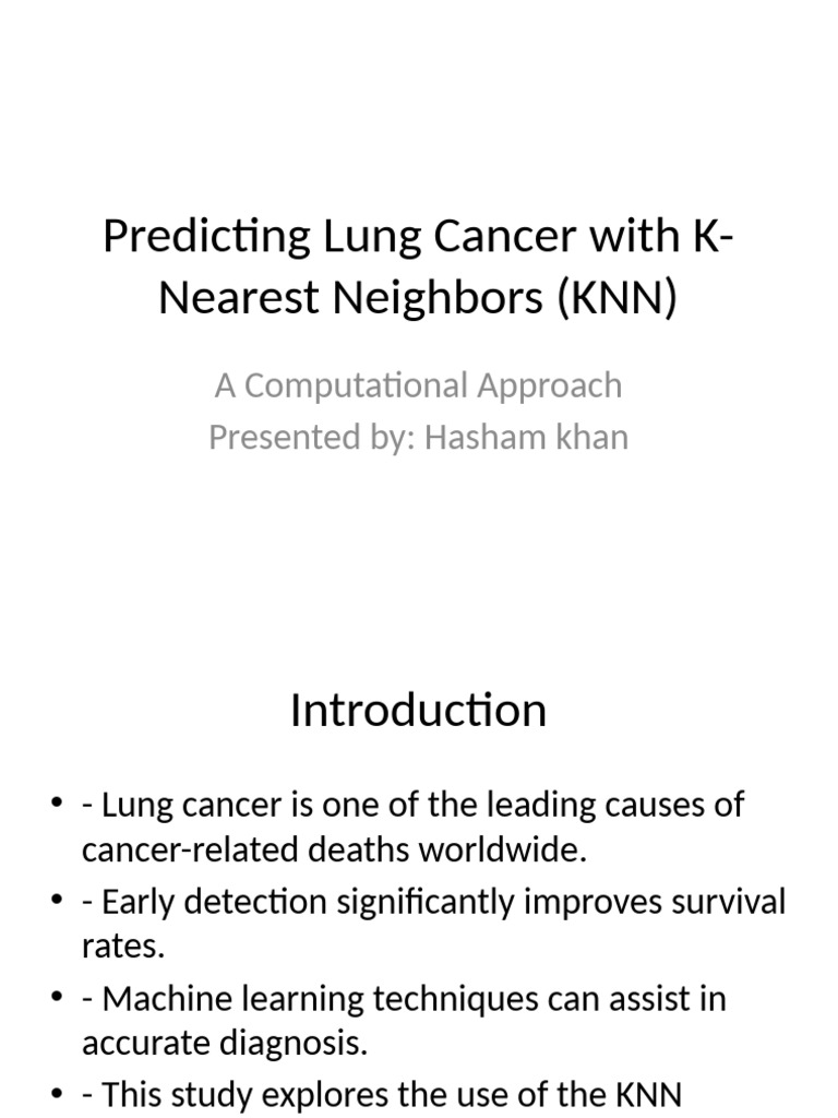Lung Cancer Prediction Presentation | PDF