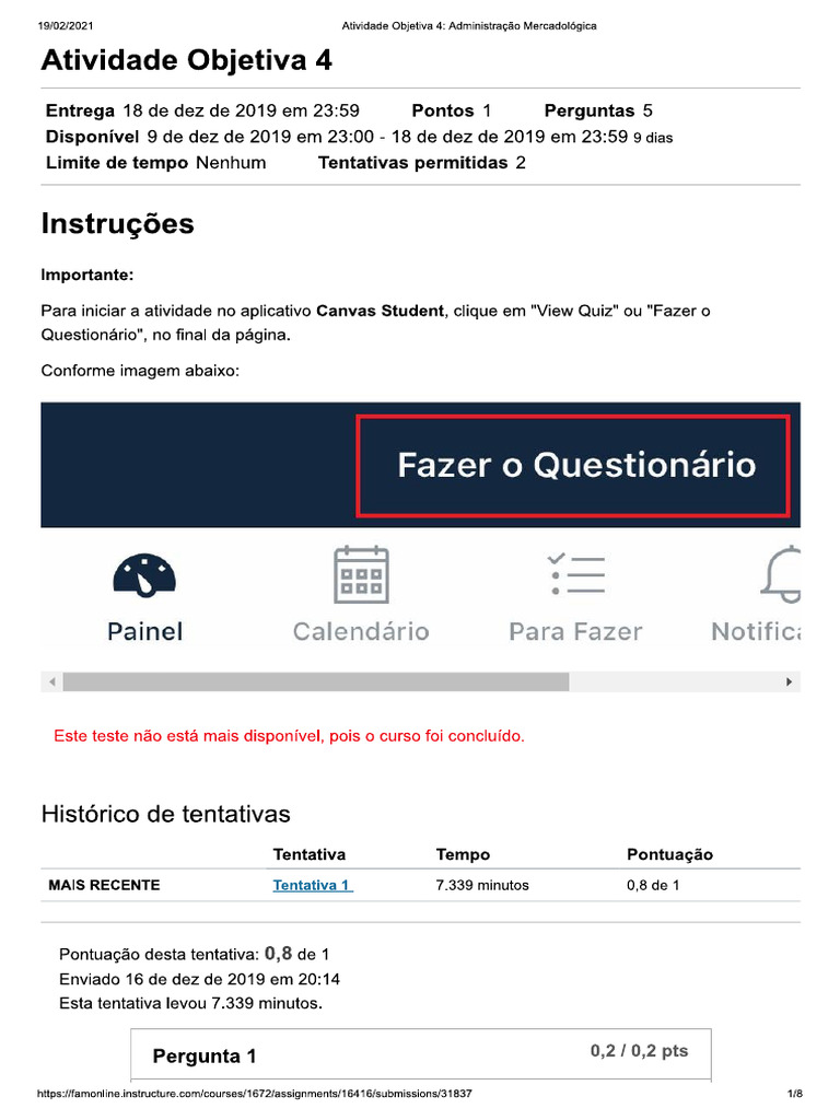 Atividade Objetiva 4 | PDF