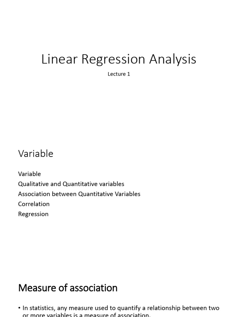 Linear Regression Analysis - 1 | PDF | Regression Analysis | Errors And Residuals
