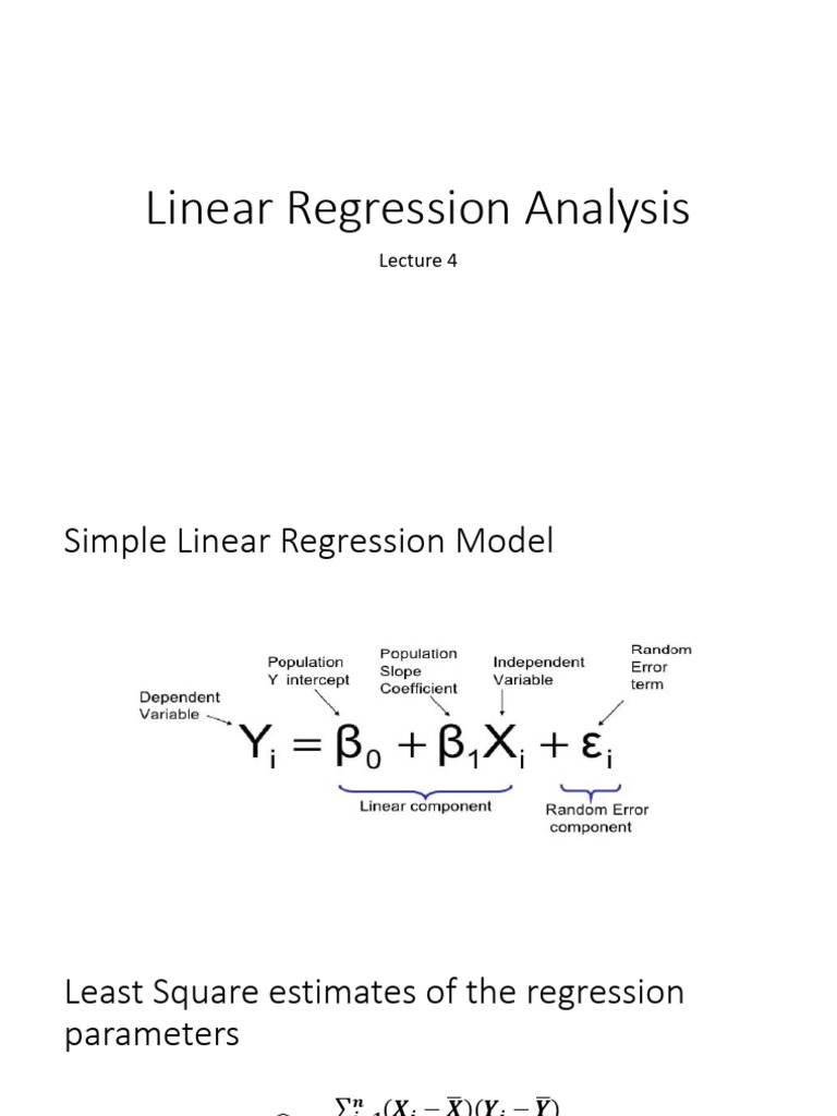 Linear Regression Analysis - 4 | PDF | Errors And Residuals | Mean Squared Error