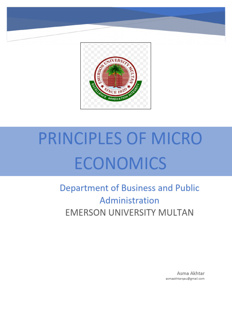 Principles of Micro Economics Outline | PDF | Microeconomics | Economics