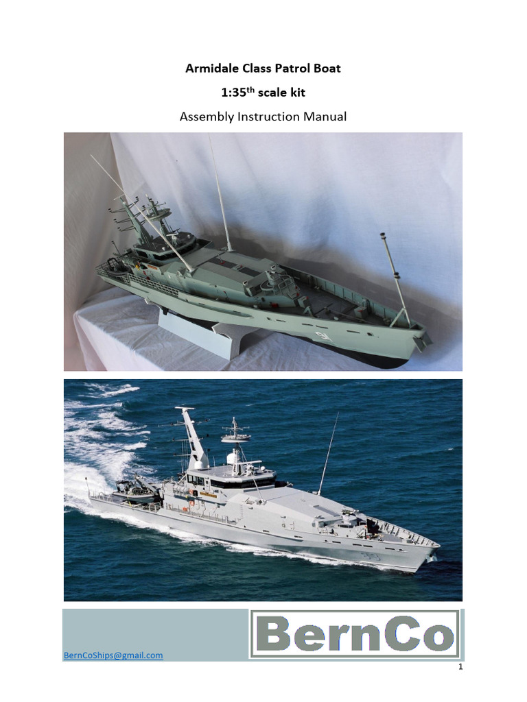 Armidale Class Patrol Boat Assembly Guide | PDF | Propeller | Anchor